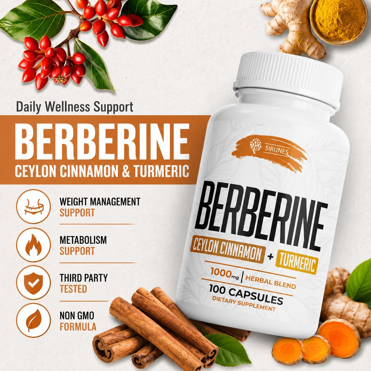 turmeric-infused berberine capsules