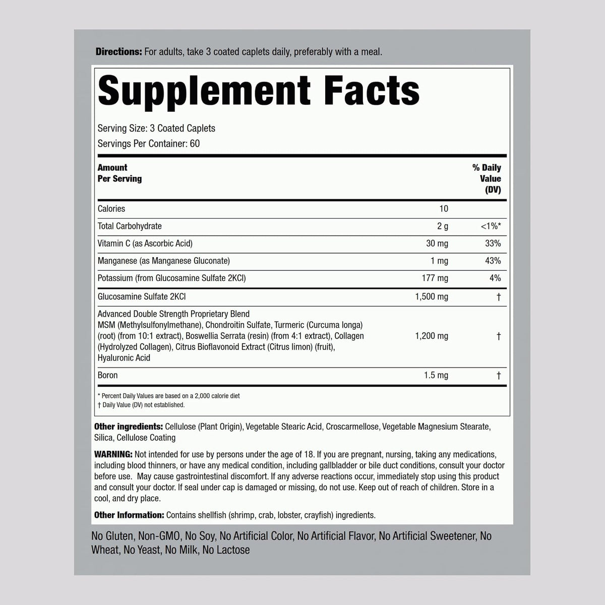 turmeric infused glucosamine caplets