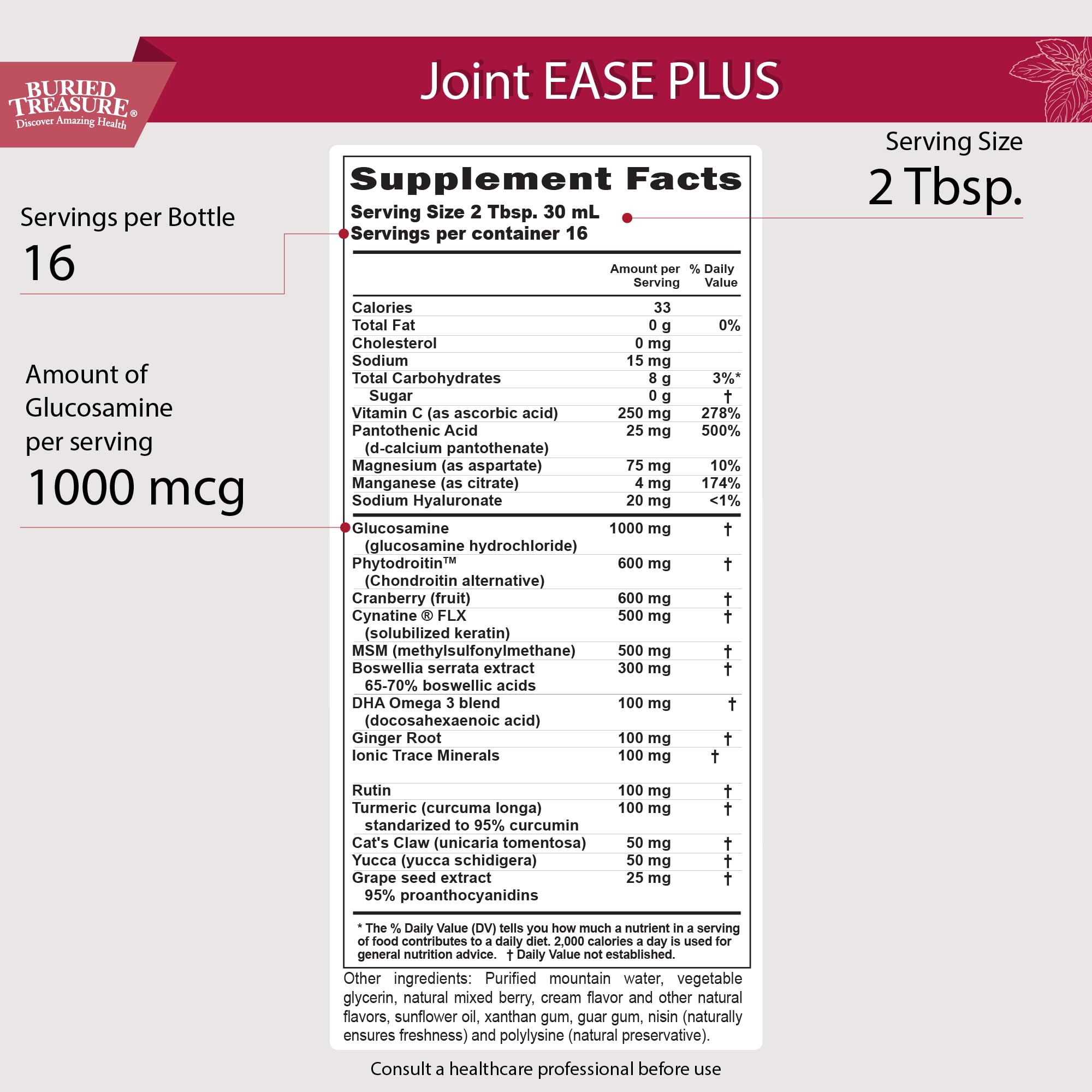 Turmeric infused joint health formula