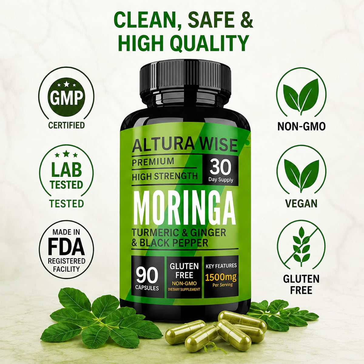 Turmeric-infused Moringa for inflammation