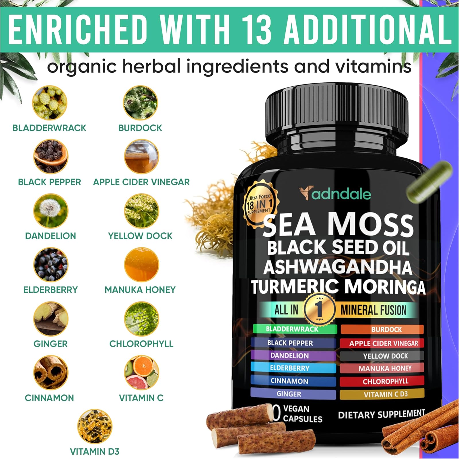 turmeric infused sea moss supplement