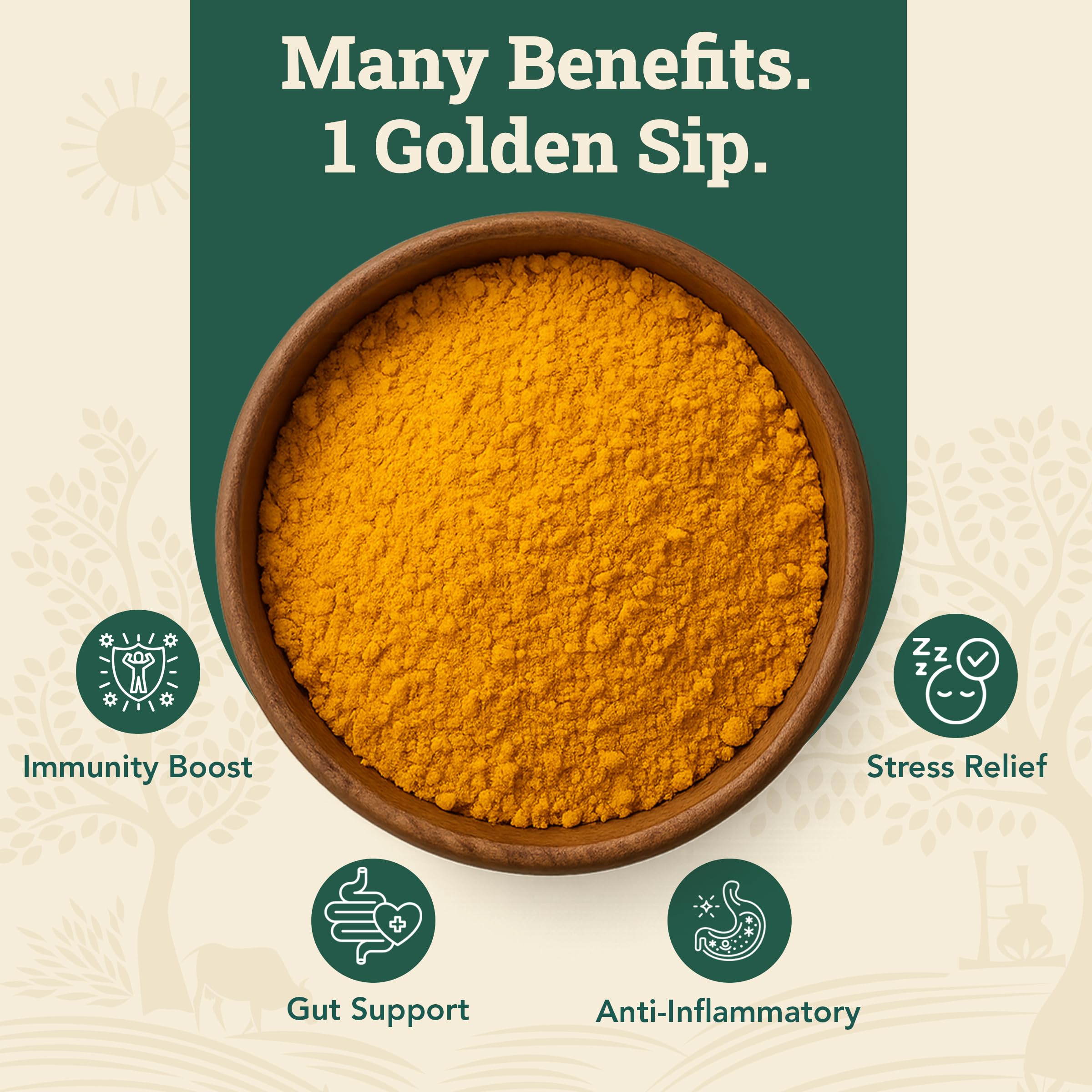 Turmeric latte for stress relief