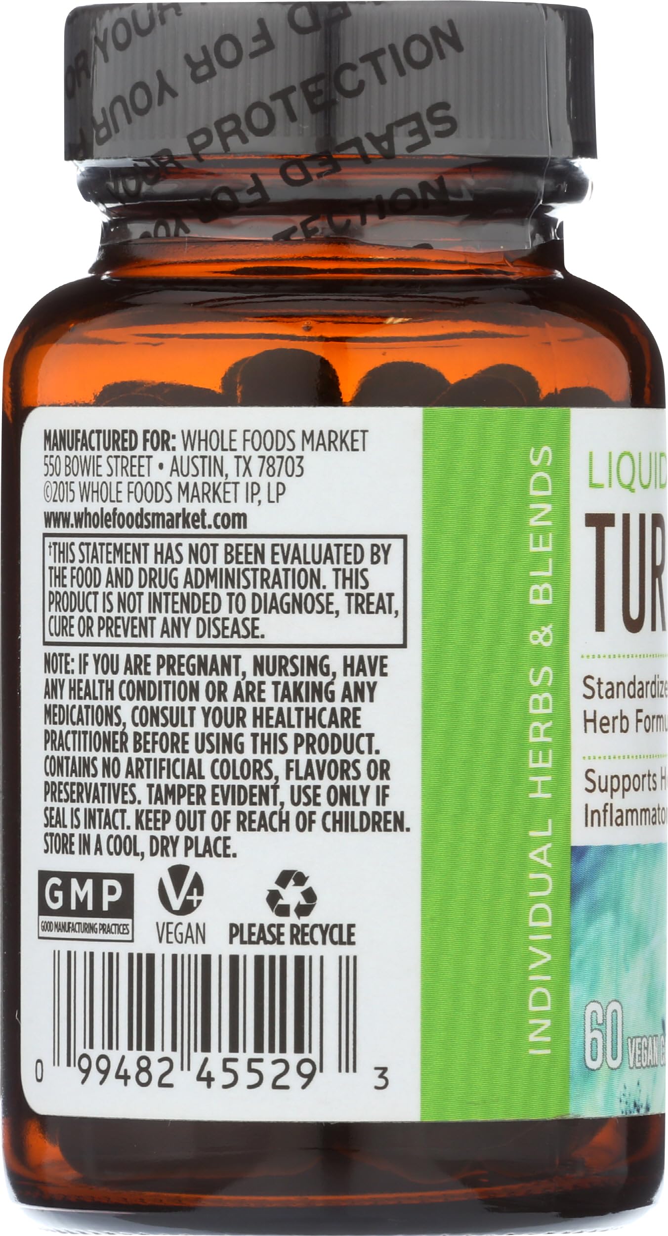 Turmeric liquid caps for vitality