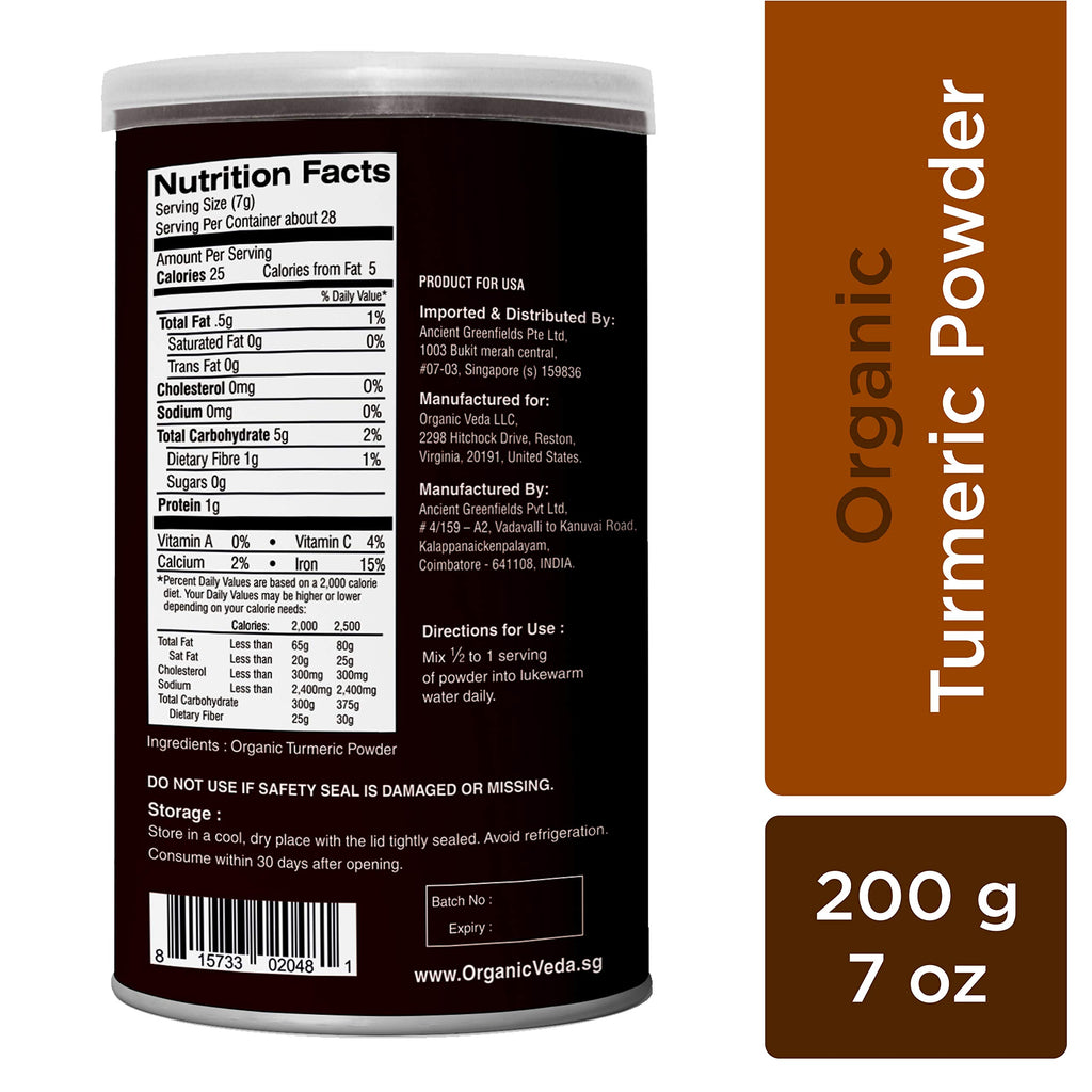 Turmeric powder rich in curcumin