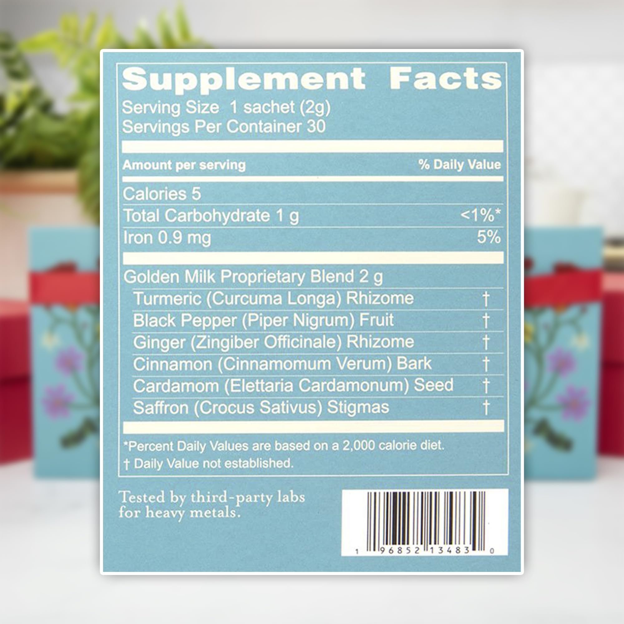 Turmeric sachets for daily use