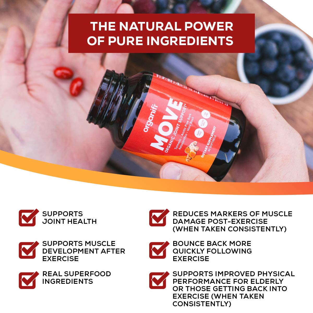 Turmeric softgels for active lifestyle