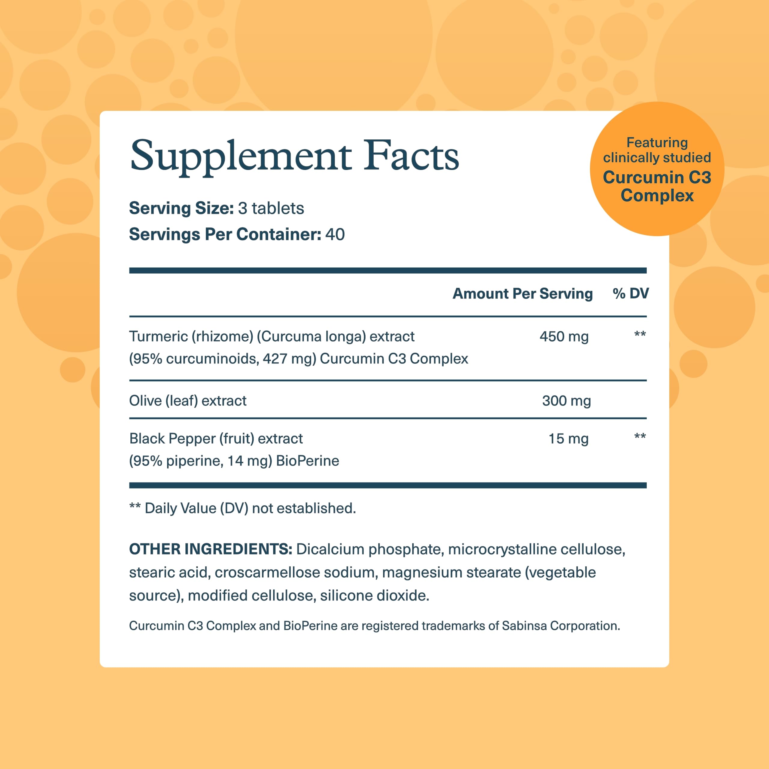 Turmeric tablets for daily wellness