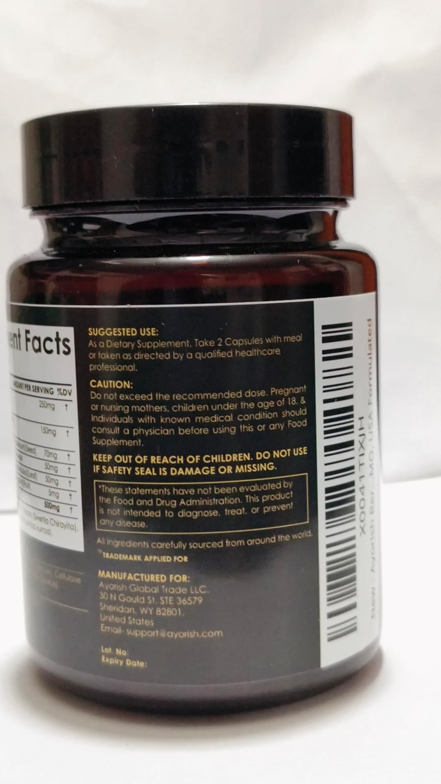 Turmeric tea alternative in capsules