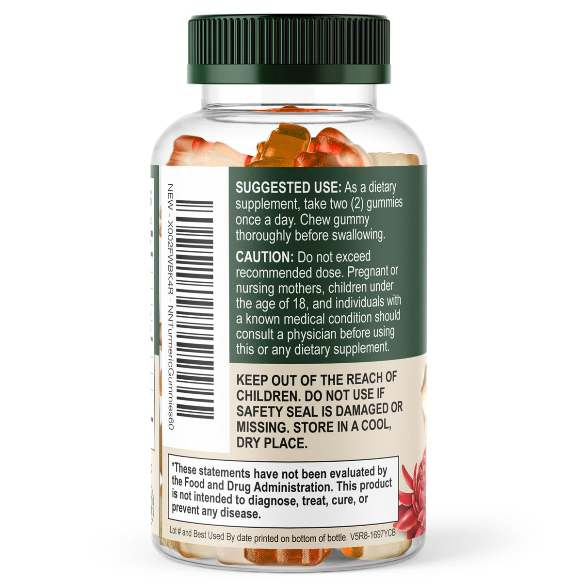 Turmeric tea alternative in gummy form