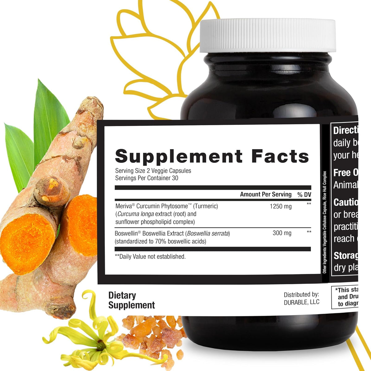 Turmeric tea alternative with curcumin capsules