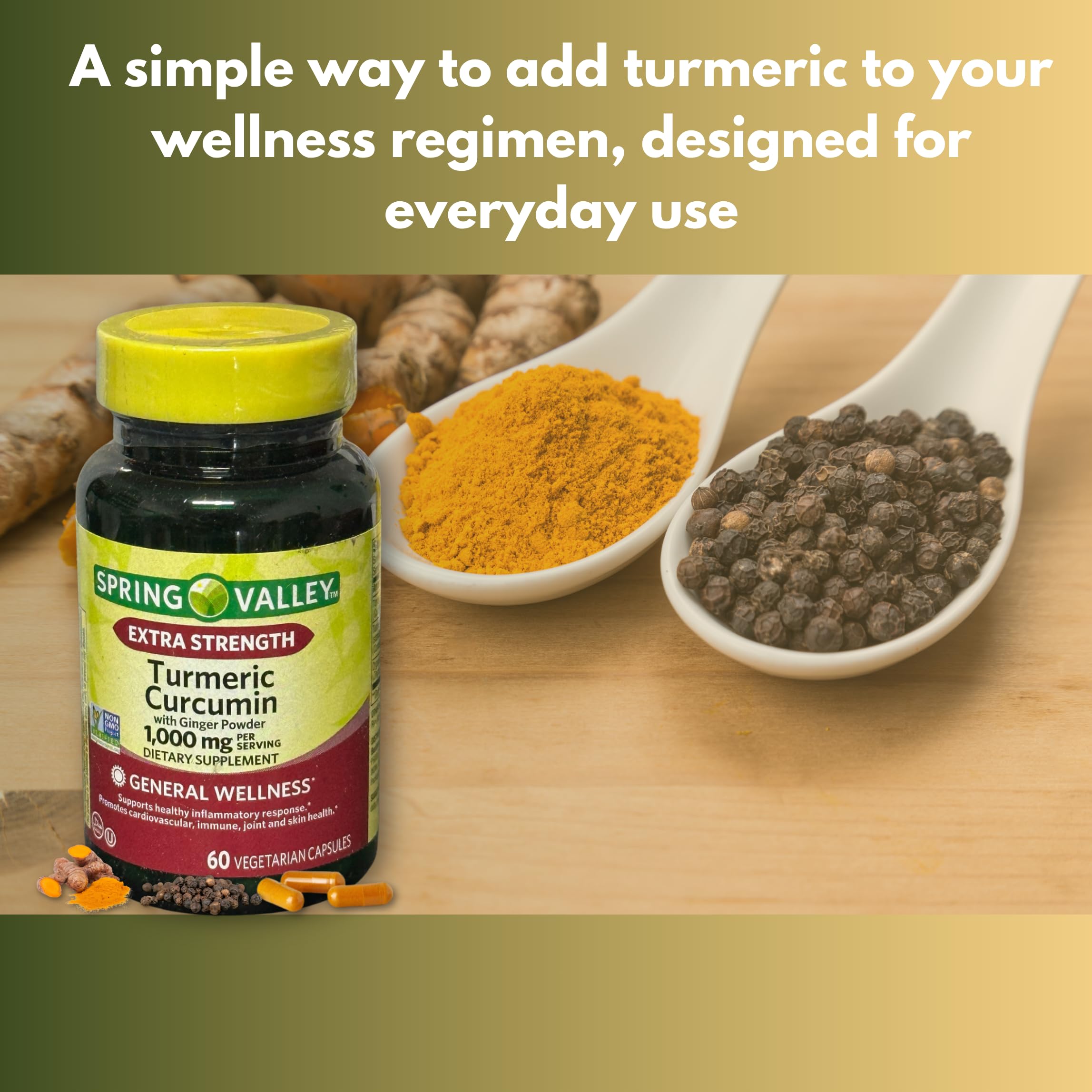 Turmeric with black pepper for absorption