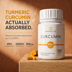 Turmeric with black pepper for absorption