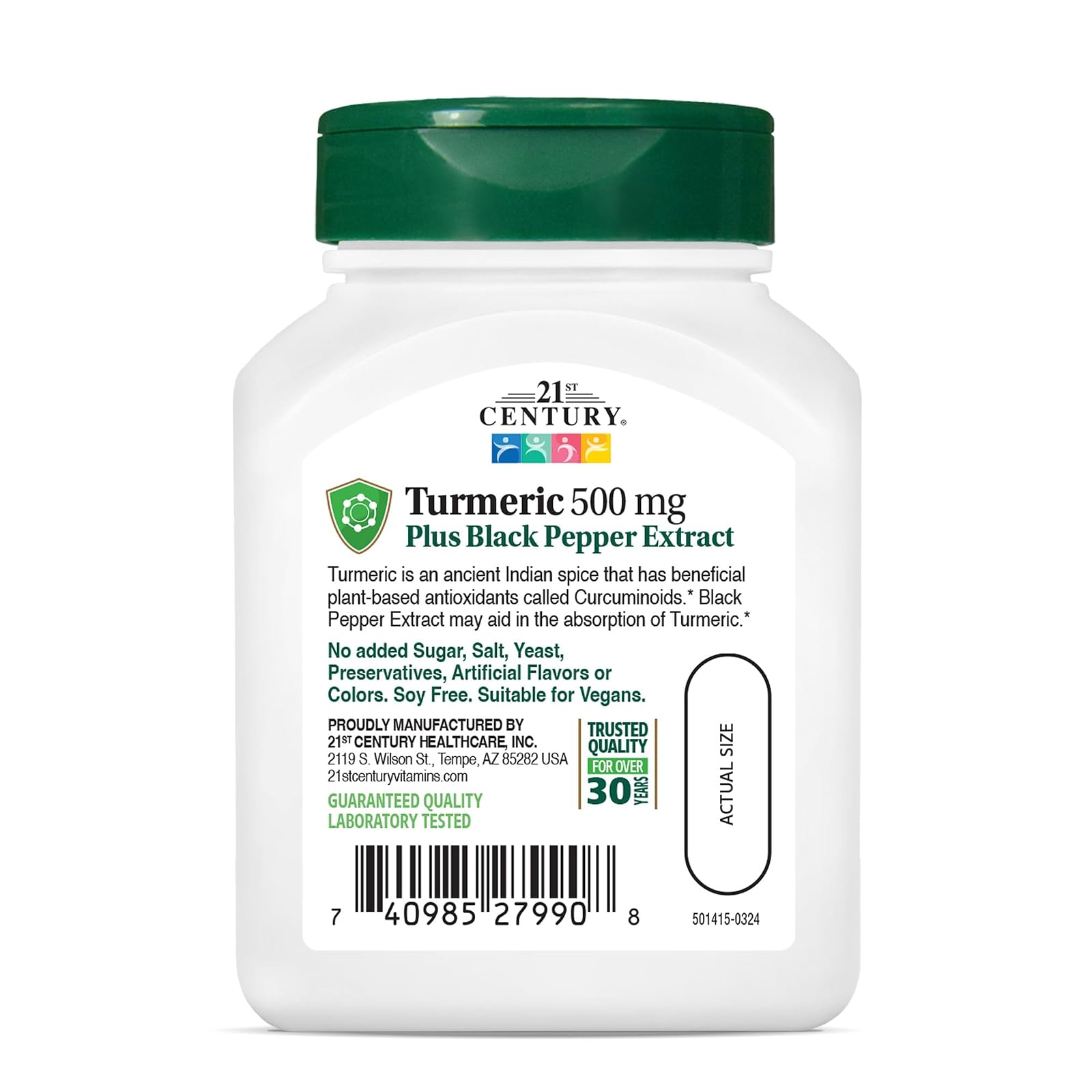 Turmeric with black pepper for better absorption