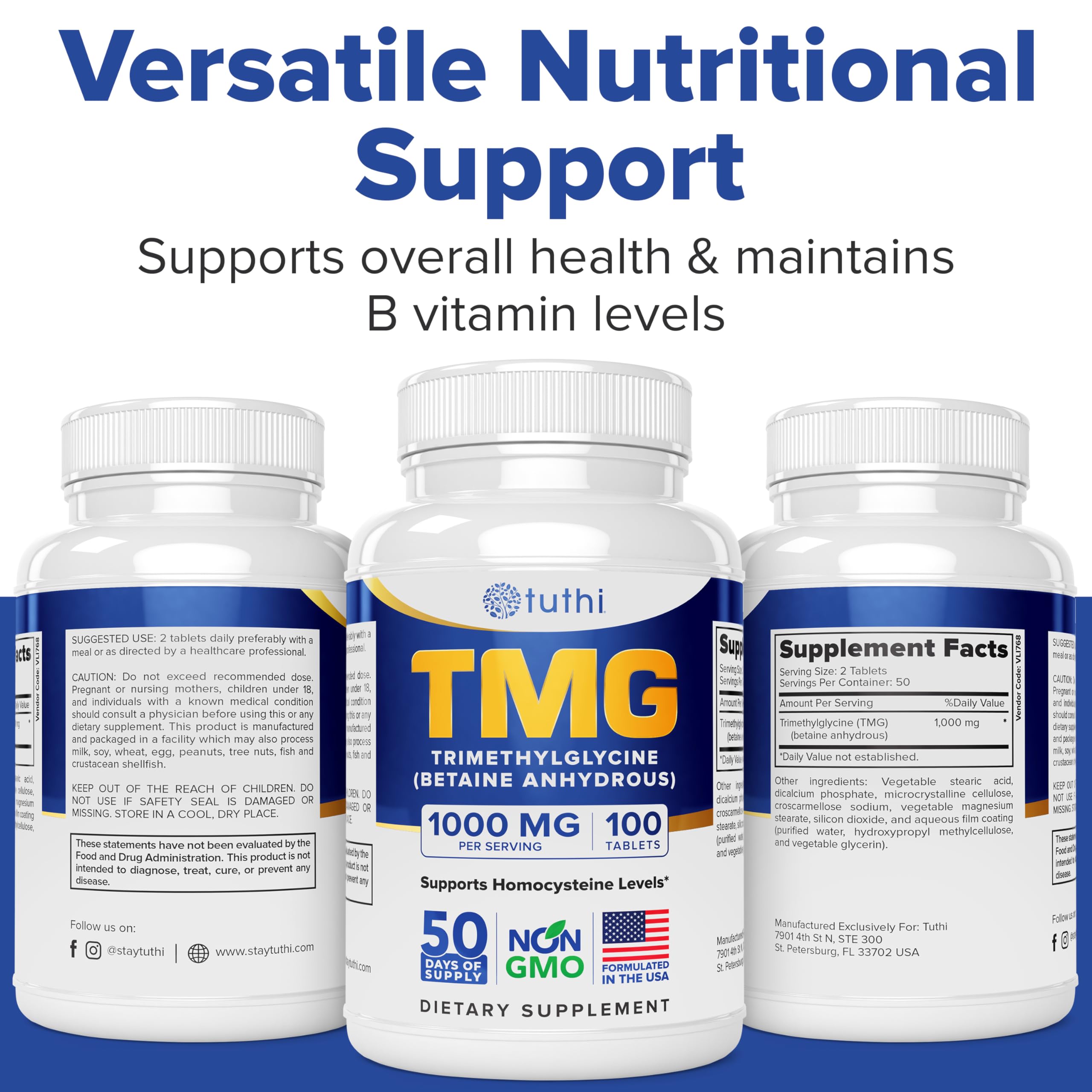 Tuthi TMG for enhanced physical performance