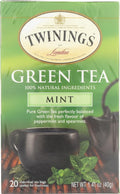 Twinings green tea with mint bags