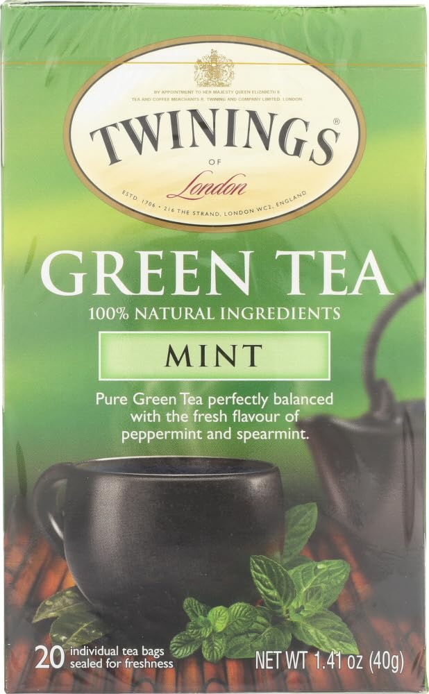 Twinings green tea with mint bags