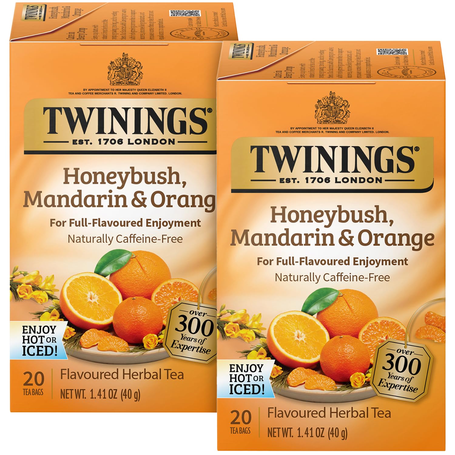 Twinings herbal tea with honeybush