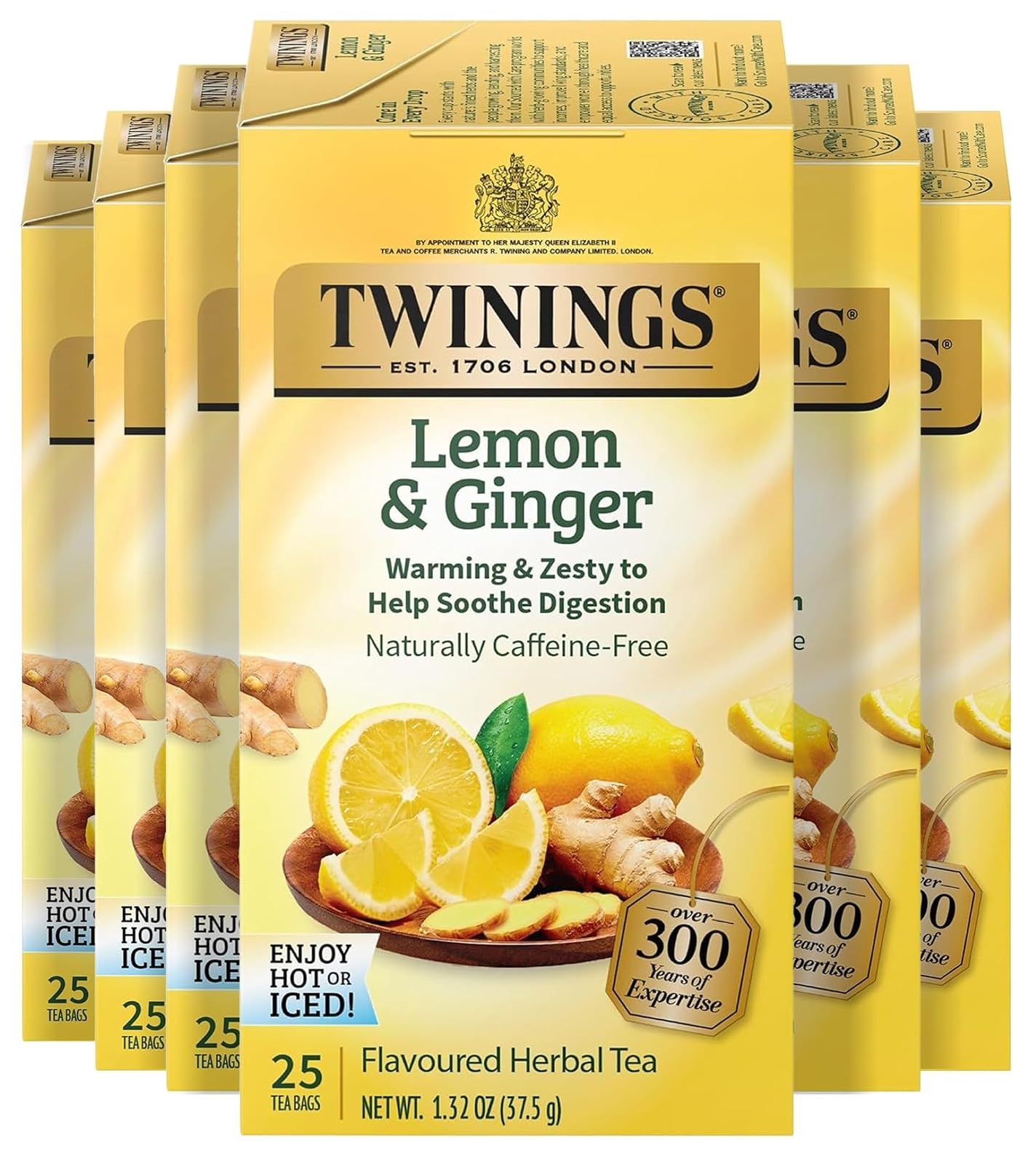Twinings herbal tea with lemon ginger