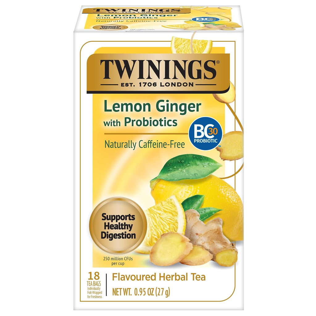 Twinings Lemon Ginger herbal tea bags