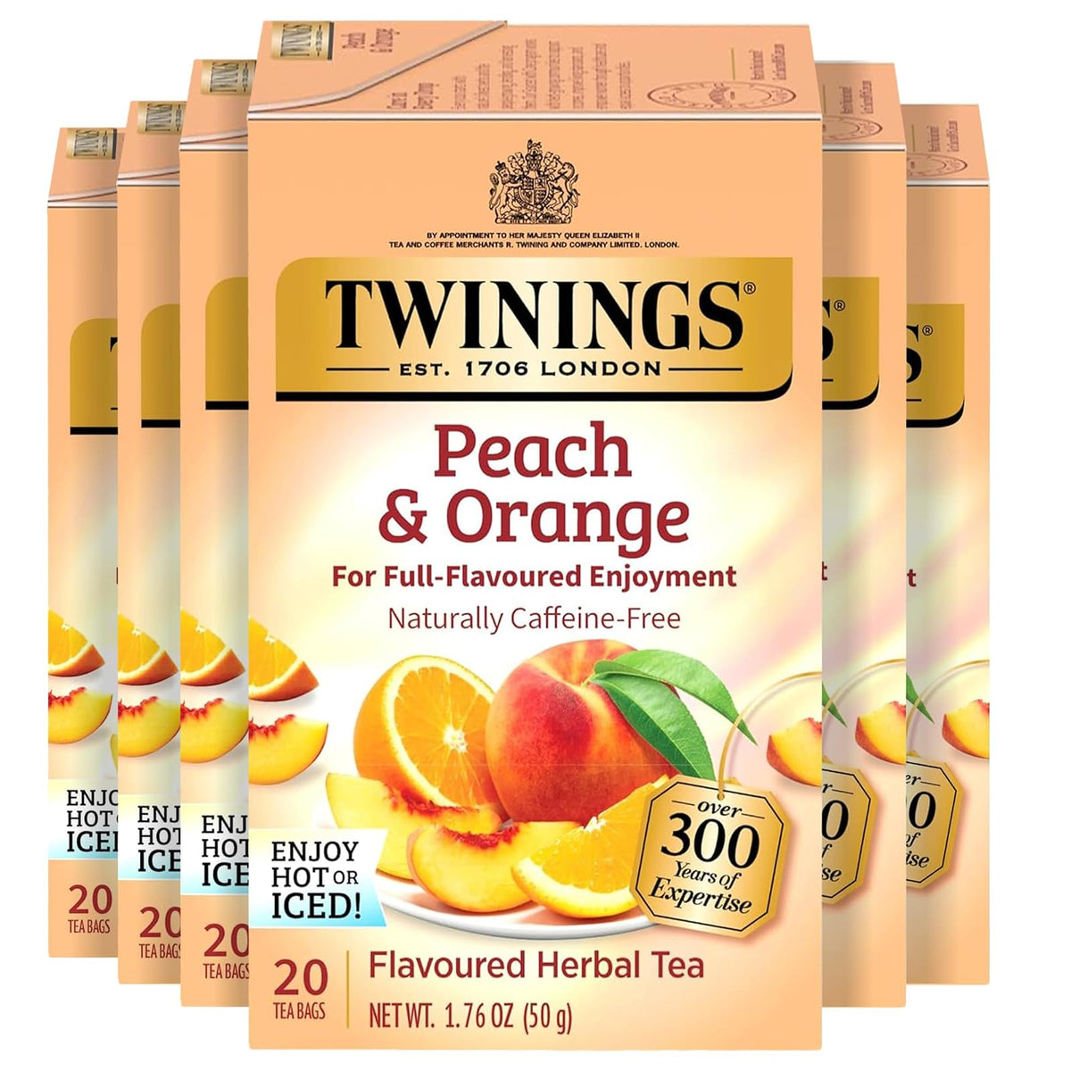 Twinings peach orange herbal tea bags