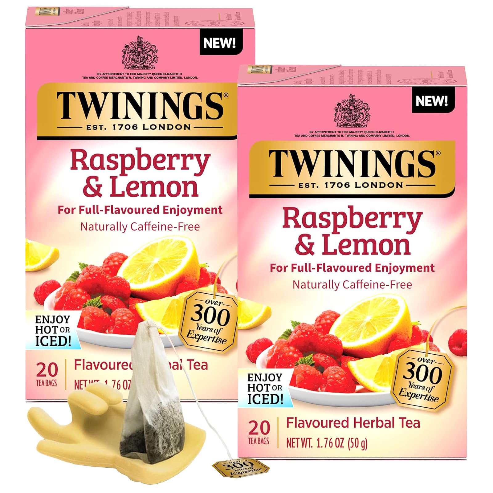 Twinings raspberry lemon herbal tea bags
