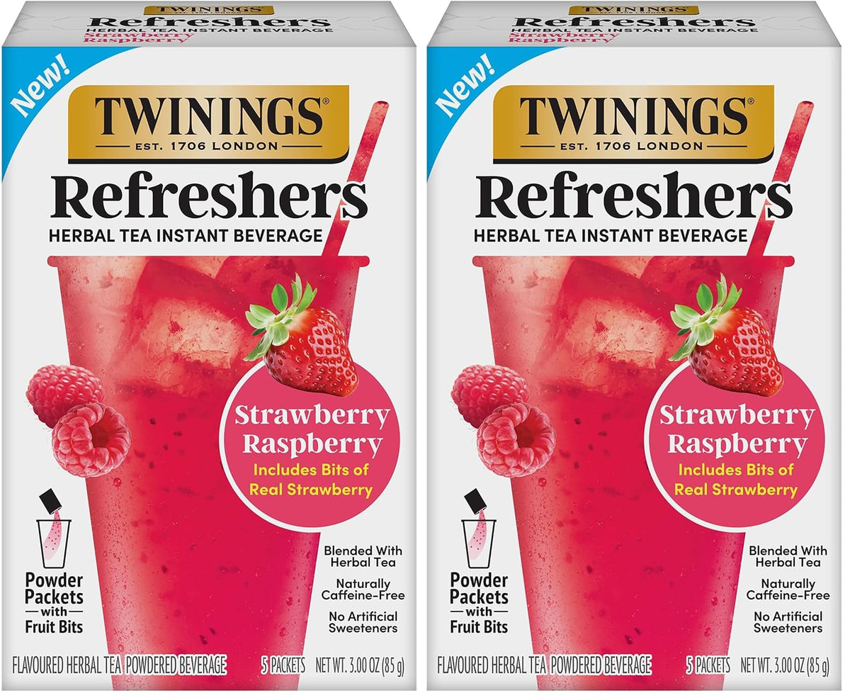 Twinings Strawberry Raspberry herbal tea packets