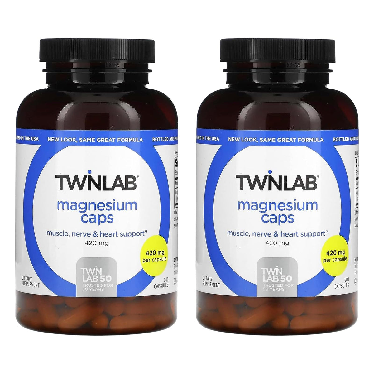 Twinlab magnesium capsules for relaxation