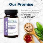 Two bottles of bladder health multivitamins