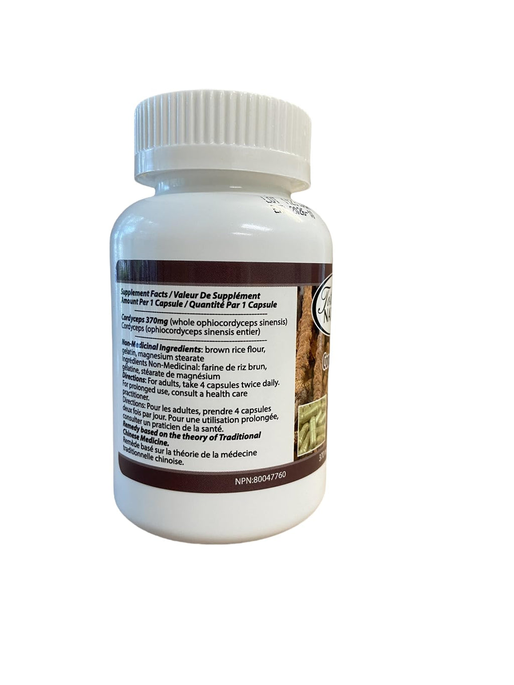 Two bottles of Cordyceps health capsules