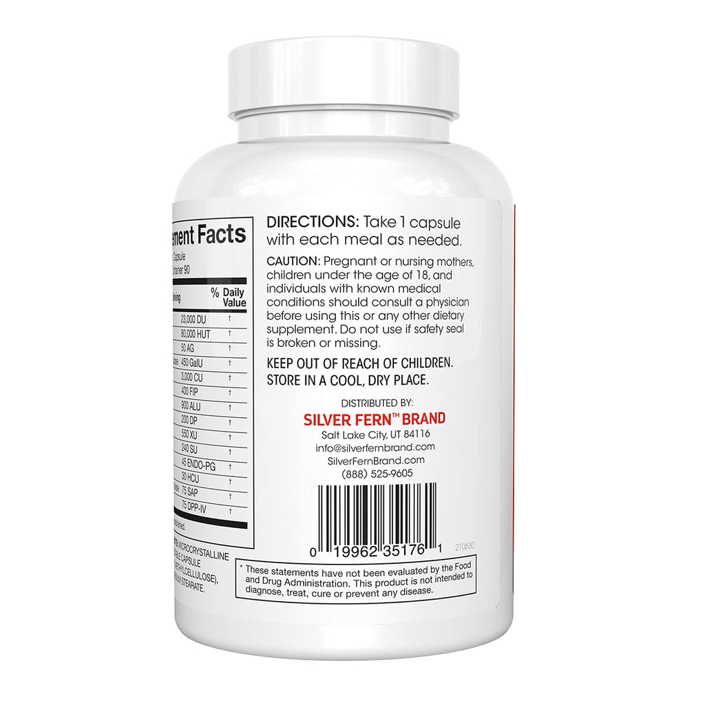 Two bottles of digestive enzyme supplement