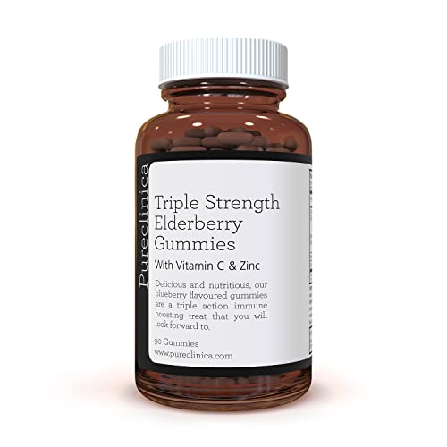 two bottles of elderberry gummies supply