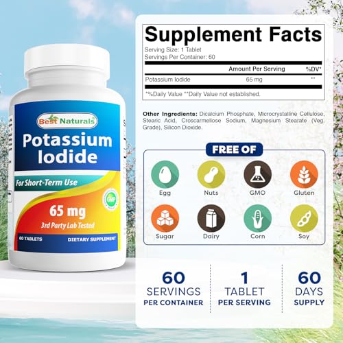 two bottles of potassium tablets