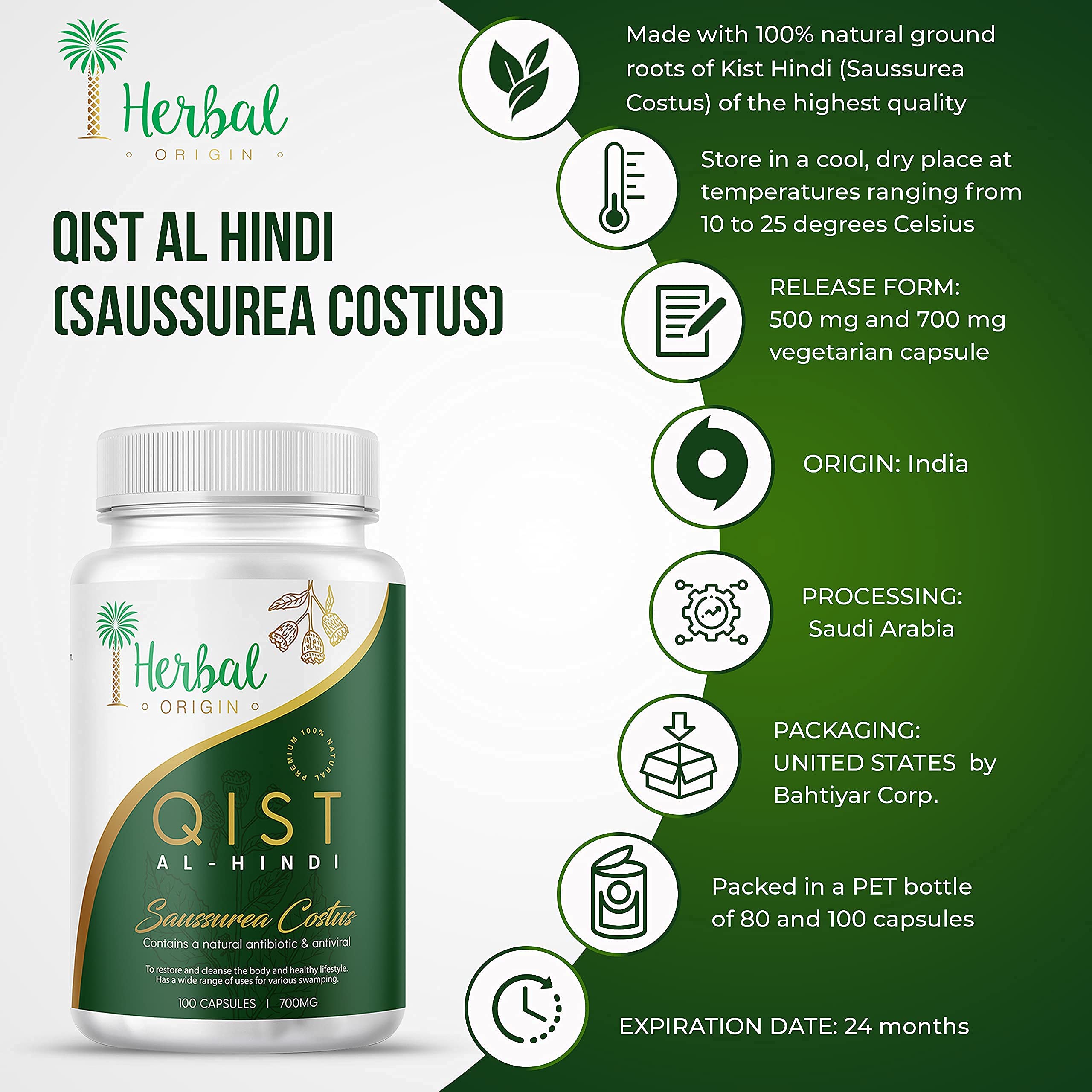 Two bottles of Qist Al-Hindi value pack