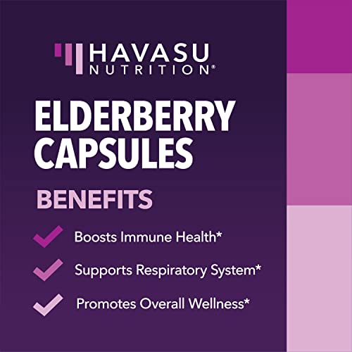 Two month supply of elderberry capsules