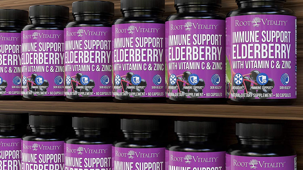Two month supply of elderberry capsules
