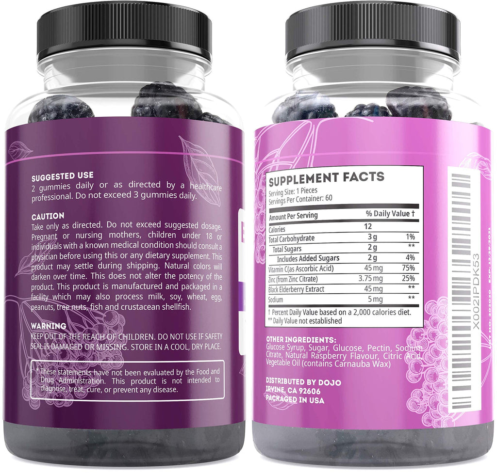 two-month supply of elderberry gummies