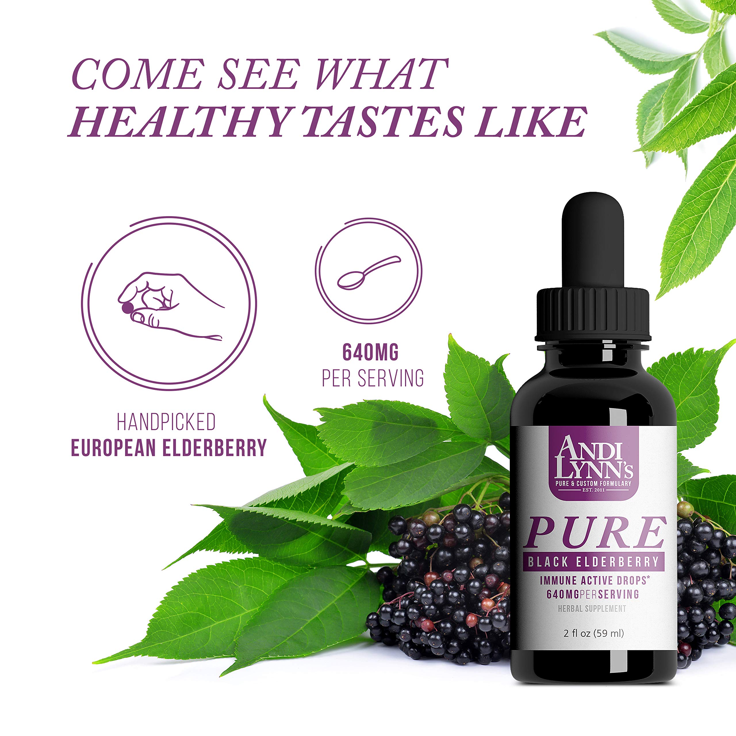 two ounce elderberry bottle
