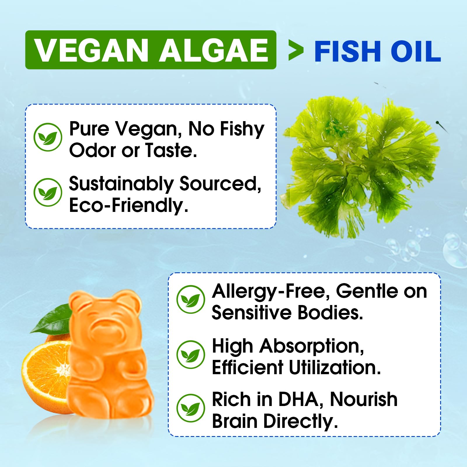two pack algae omega gummy benefits