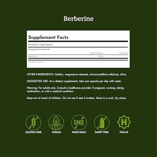 Two pack berberine capsules for value