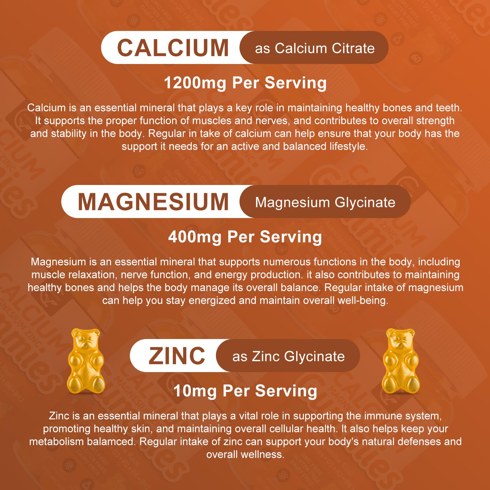 two-pack calcium gummies for convenience