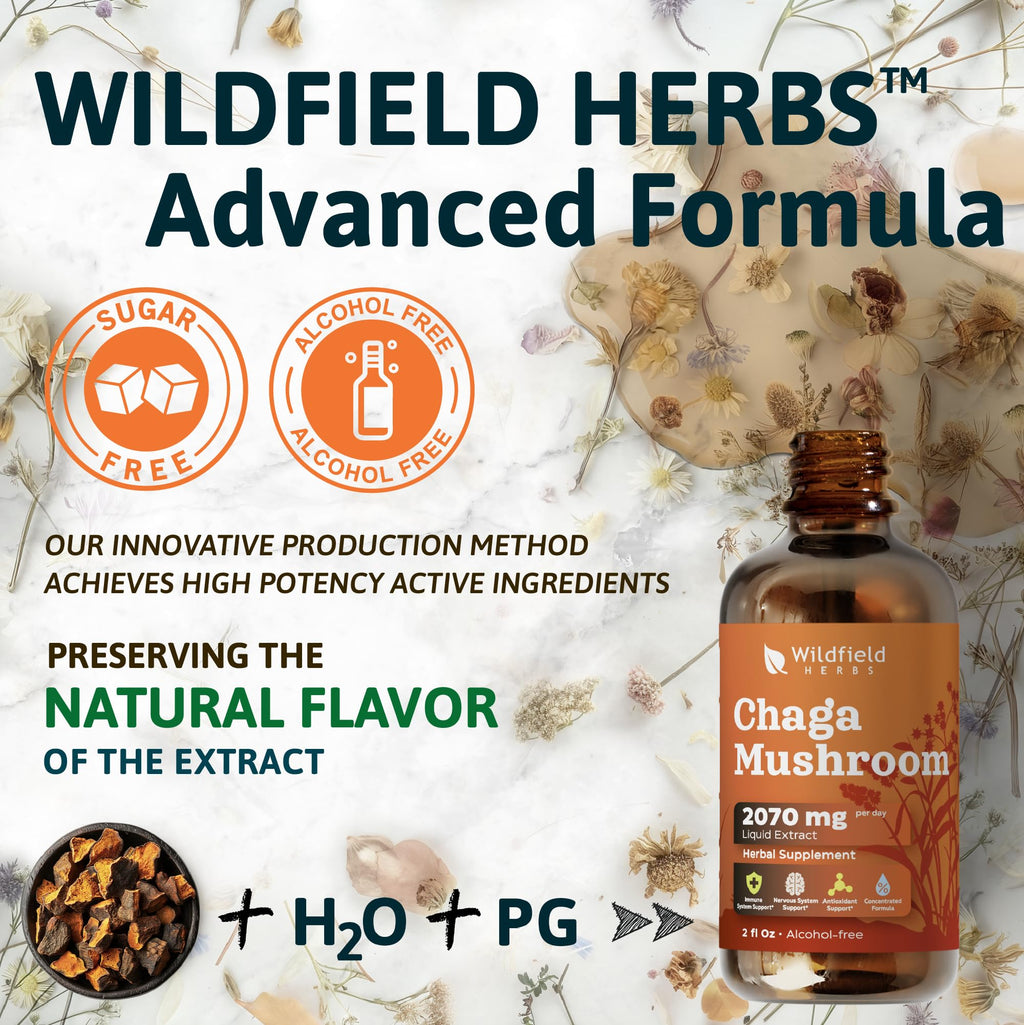 two pack chaga mushroom drops