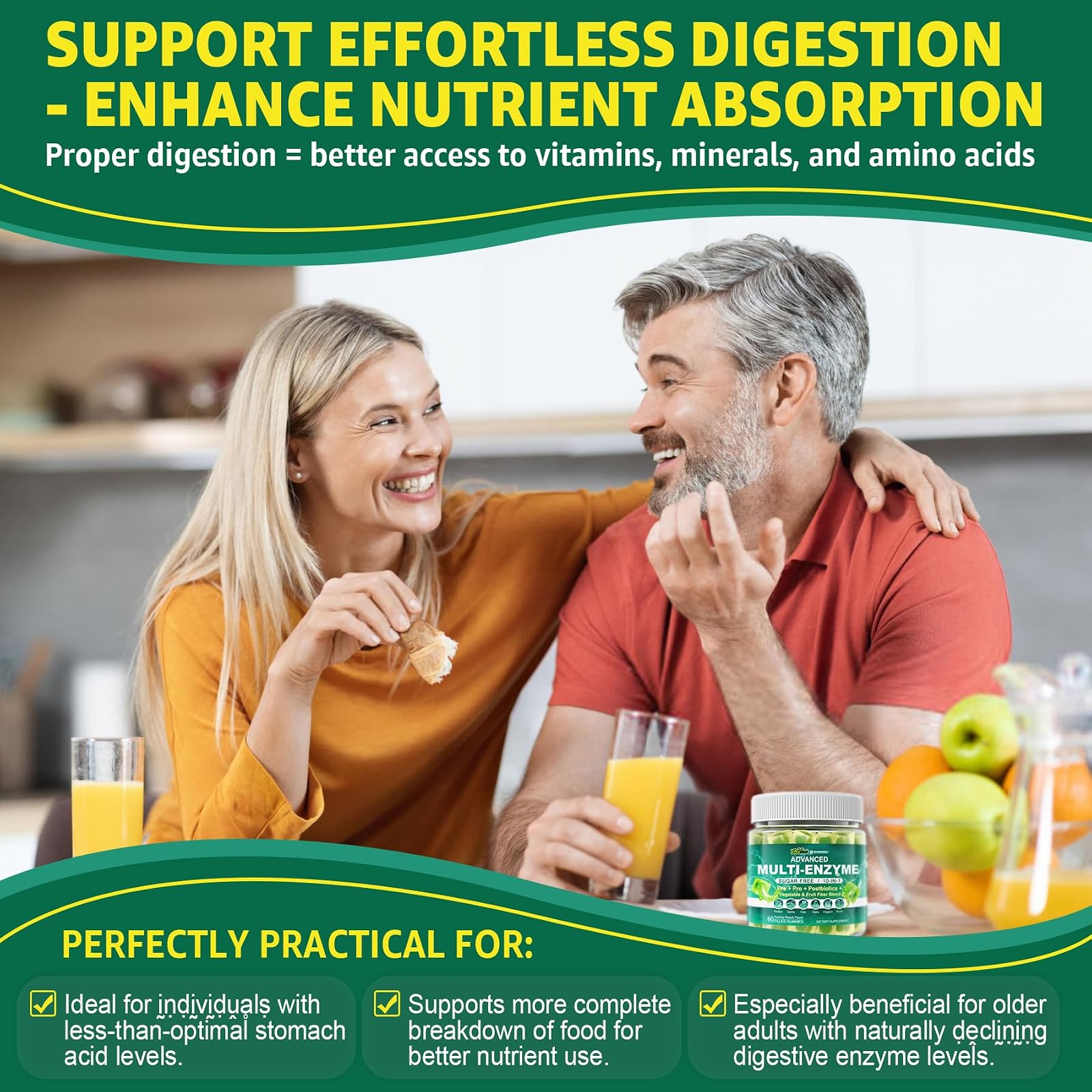 two pack digestive enzymes gummies
