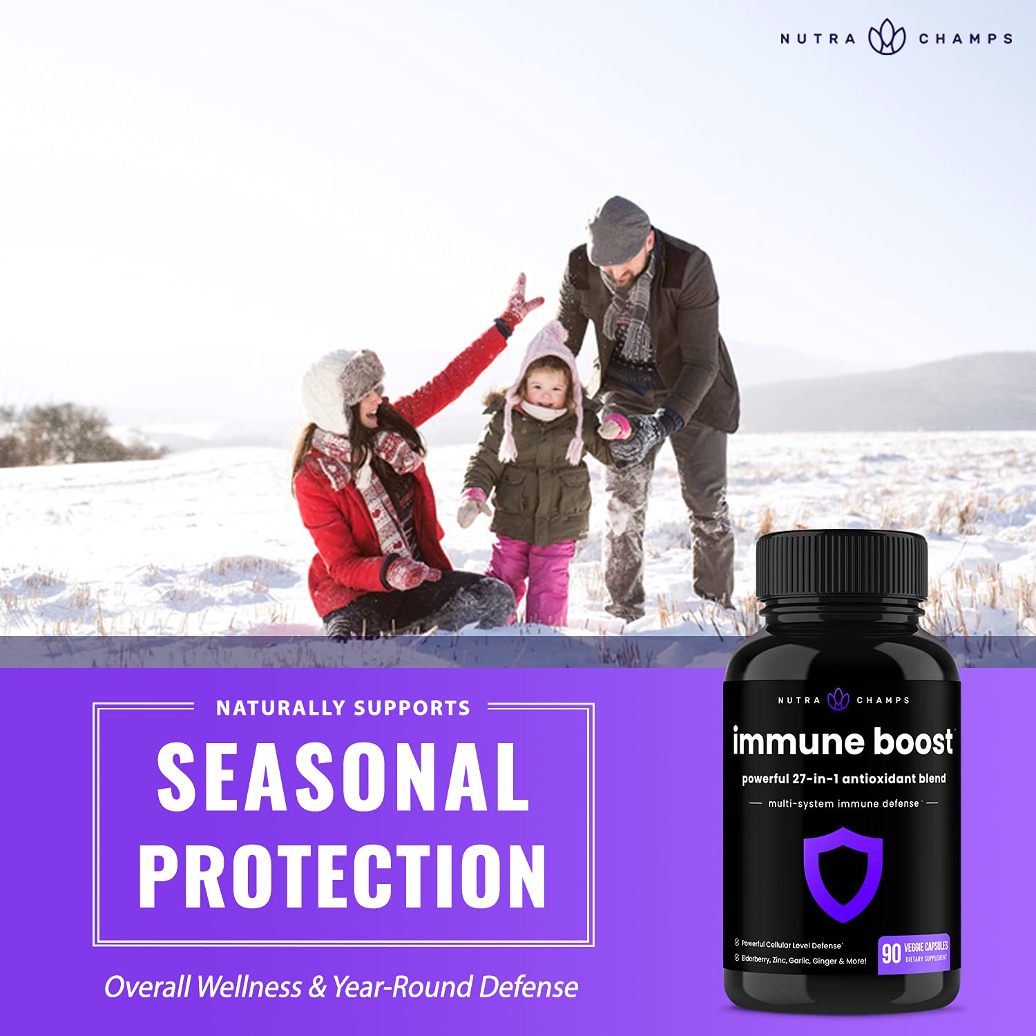 two pack elderberry capsules for immunity
