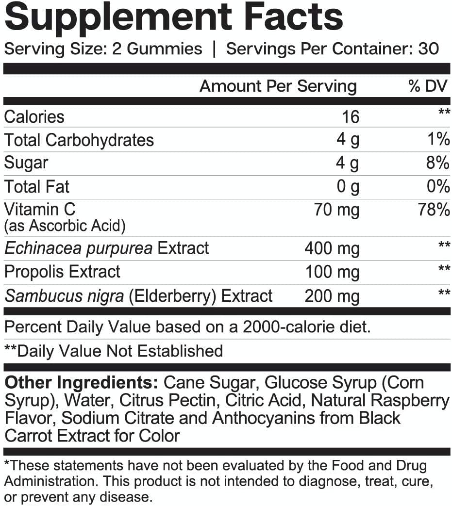 Two-pack elderberry gummies for convenience