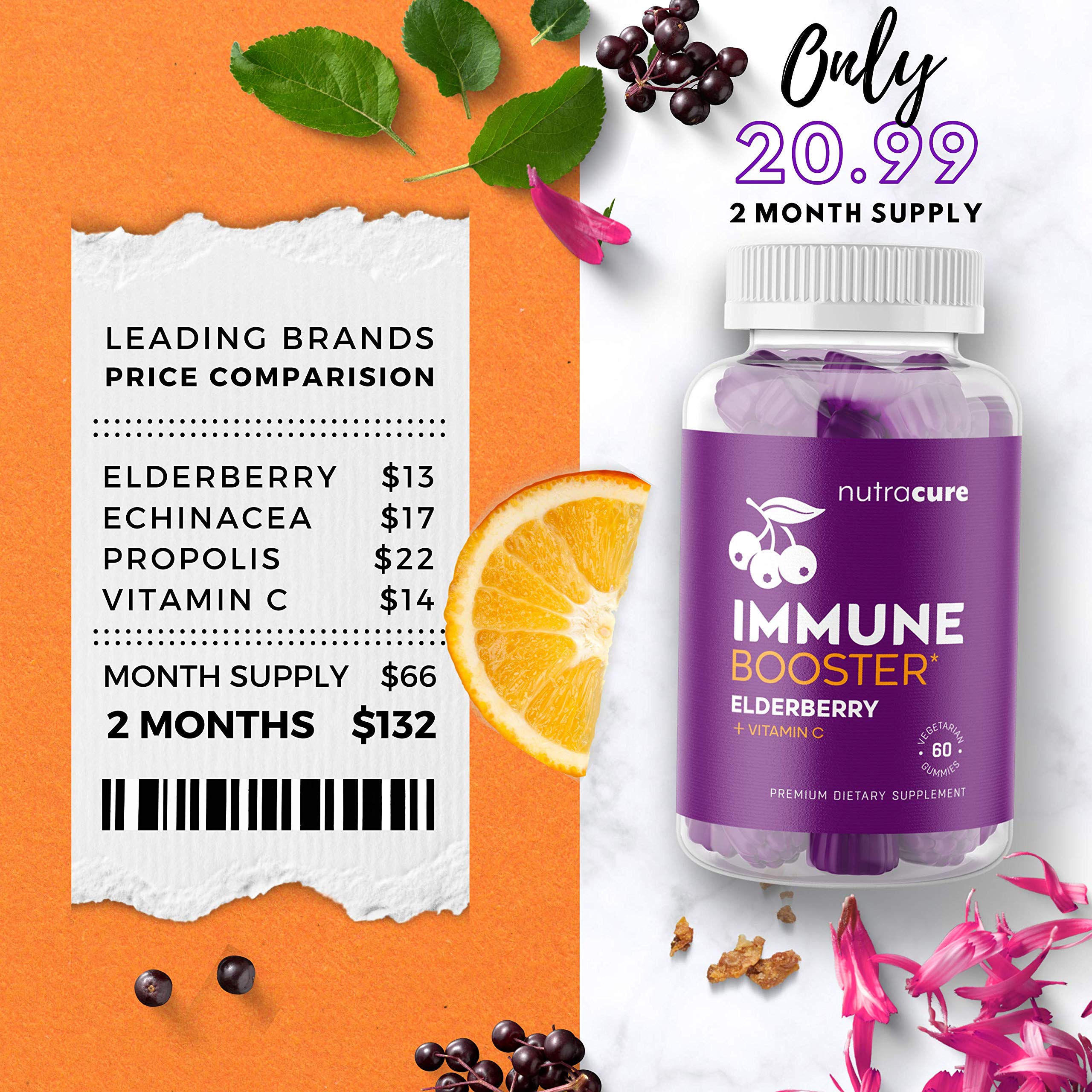 two-pack elderberry gummies for daily use
