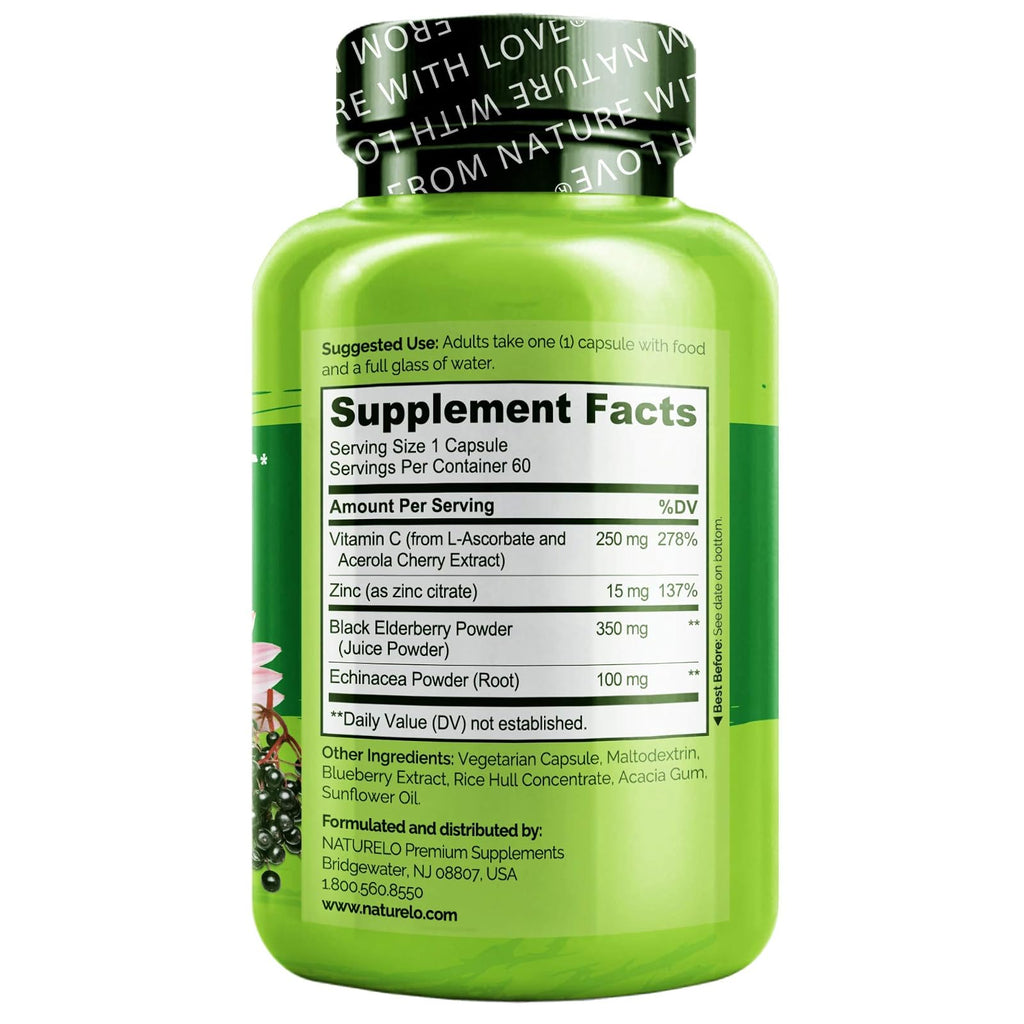 two pack elderberry vitamin C capsules