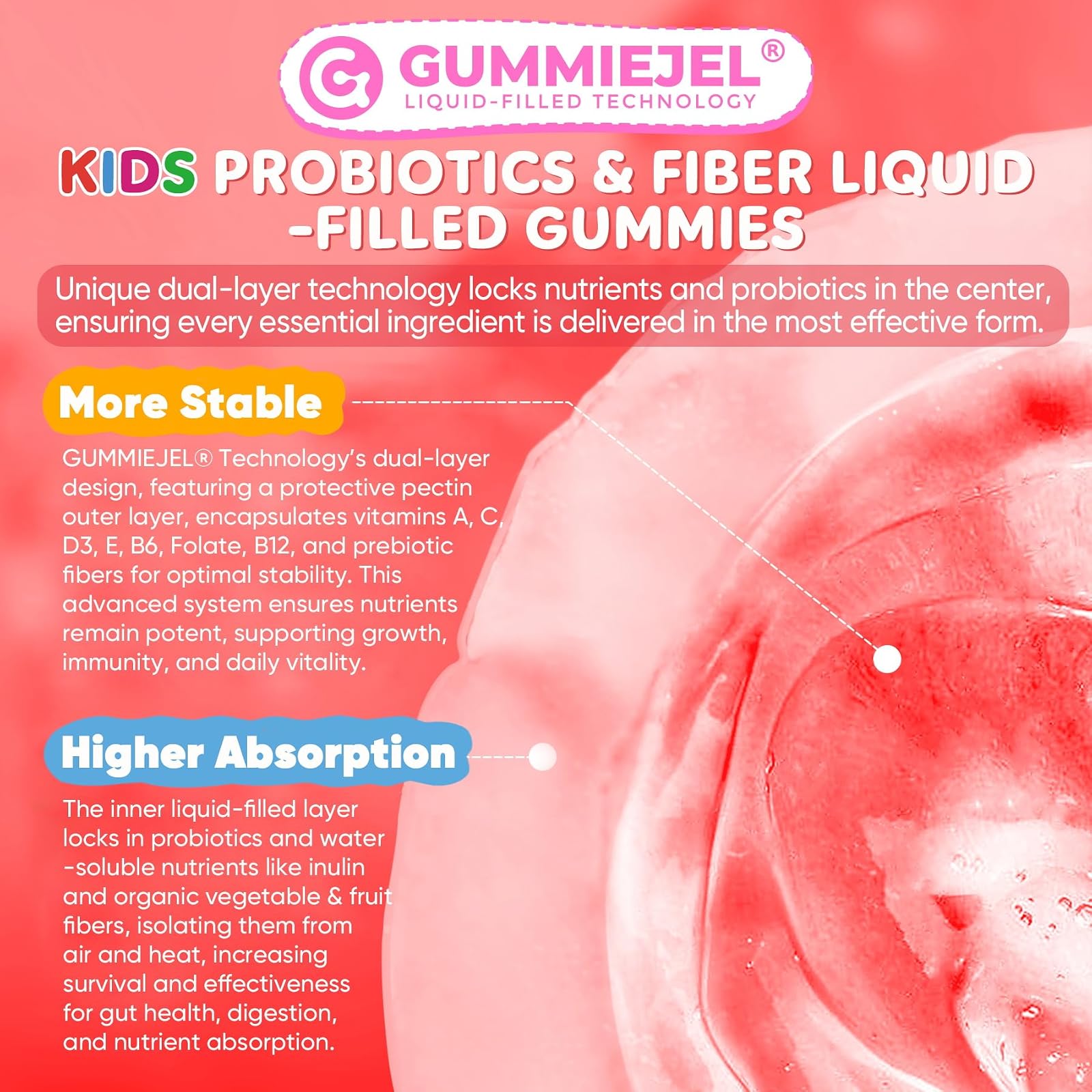 two pack kids probiotic gummies