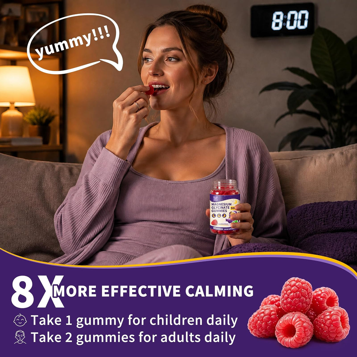 Two pack magnesium gummies for convenience