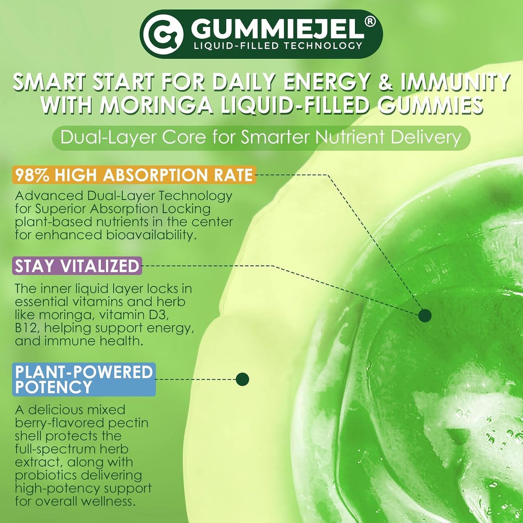 two pack moringa gummies for convenience