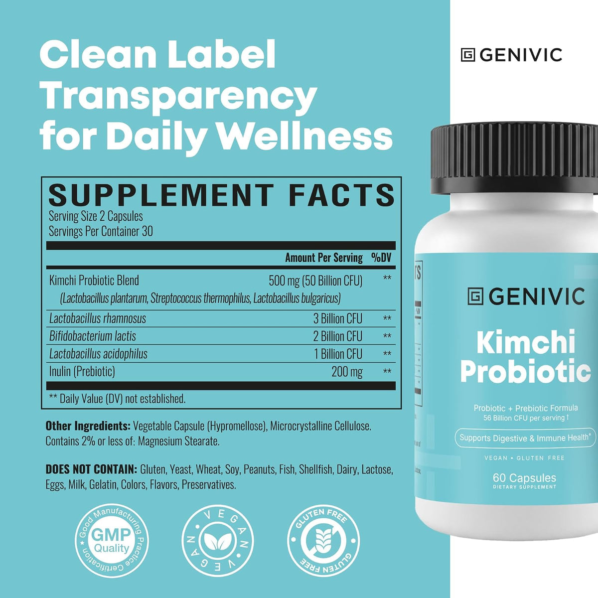 Two-pack probiotic capsules convenience